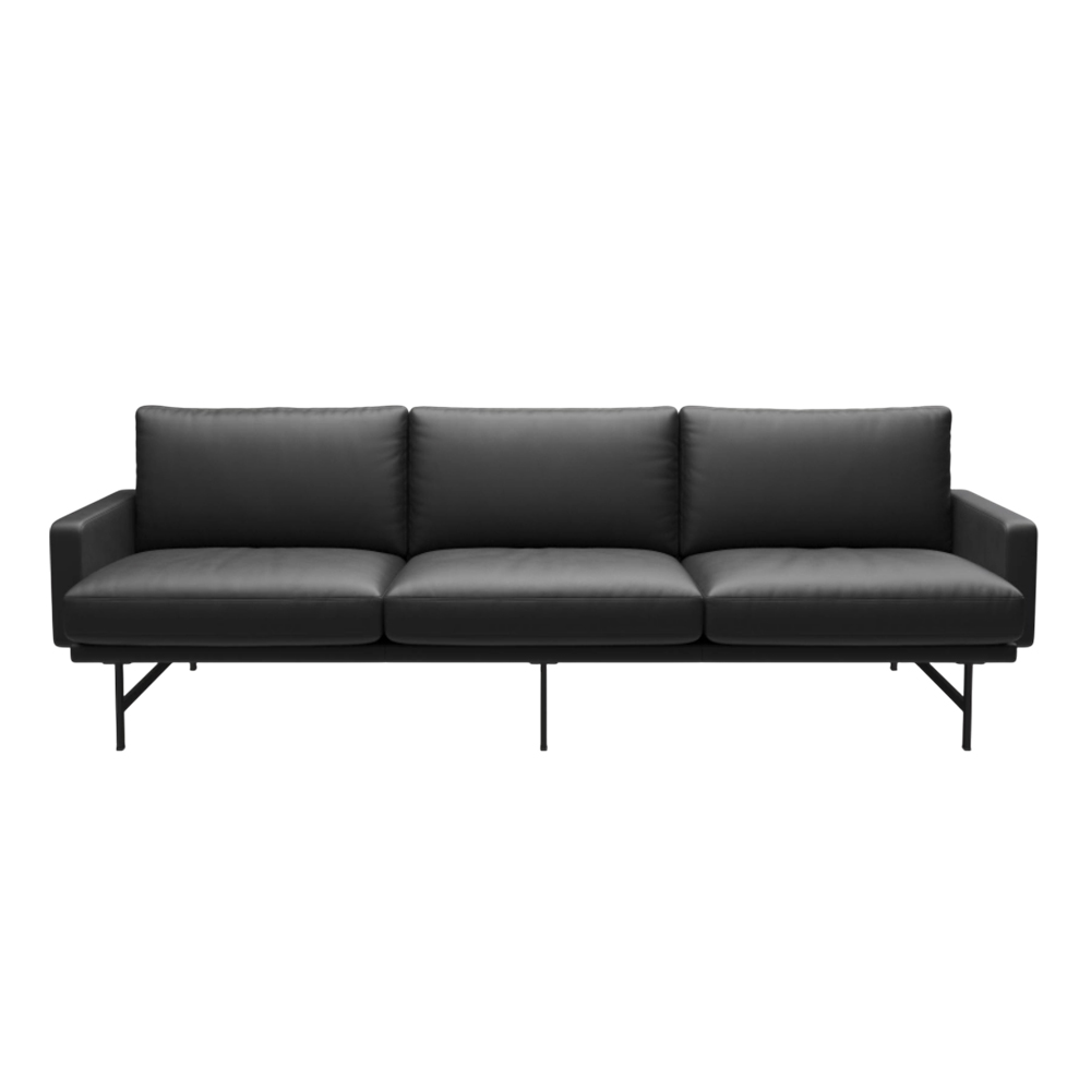 Fritz Hansen Lissoni Sofa™ PL113S (Essential Leather, Black)