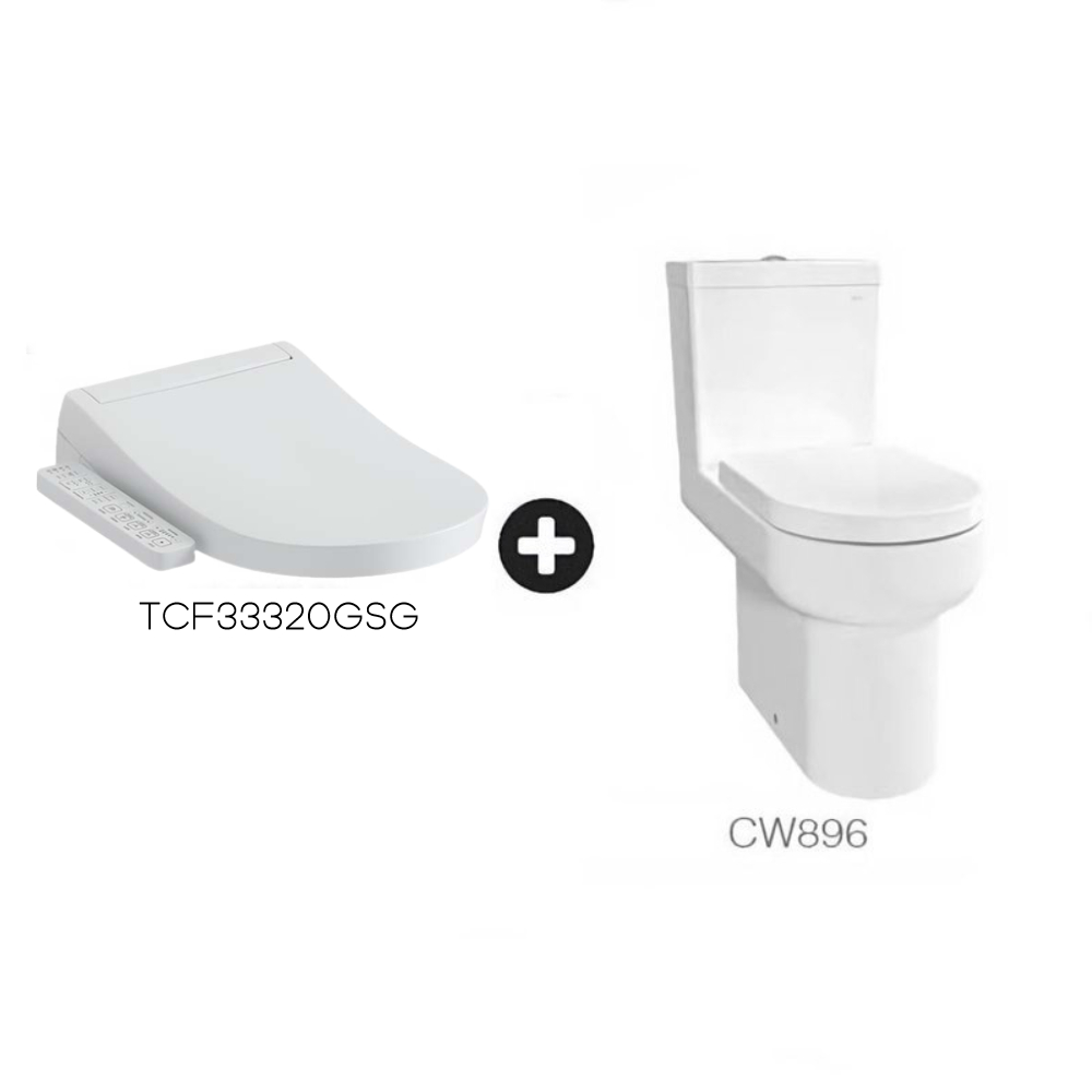 TOTO Close Coupled Toilet w/ Washlet - CW896PJ/TCF33320GSG | W. Atelier